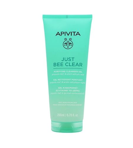 Apivita Just Bee Clear Purifying Cleanser Gel gel de curățare pentru ten împotriva acneei 200 ml ...